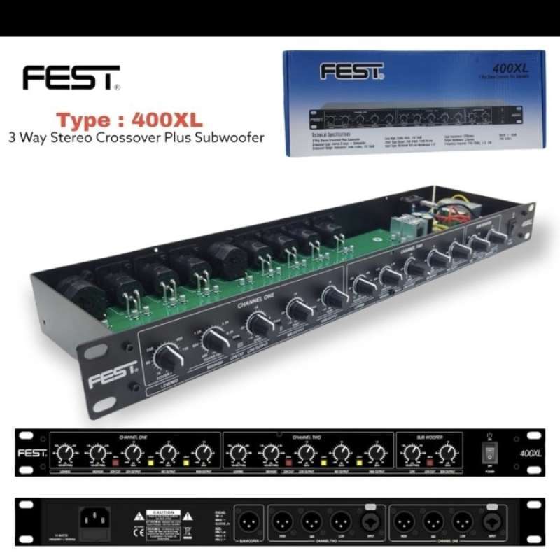 Promo Crossover 3 Way Stereo Plus Subwoofer Fest 400xl Original Diskon ...