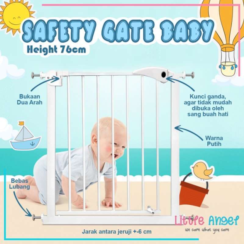 Jual Pagar Pengaman Bayi Pintu Pagar Penjaga Ank Balita Bermain Baby ...