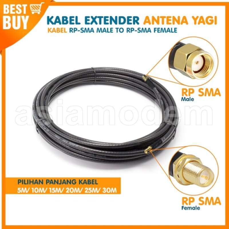 Jual Kabel Perpanjangan Extender Extension Antena Yagi Rg6 Coaxial 10 Meter - 15 Meter Di Seller ...