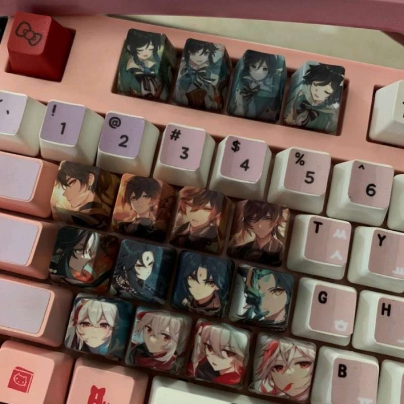 Jual Keycap Keycaps Genshin Honkai Impact Profile Pbt R4 All Character ...