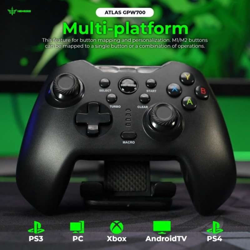 Jual Nyk Nemesis Atlas Gpw700 Wireless Gamepad Controller Xbox/ps ...