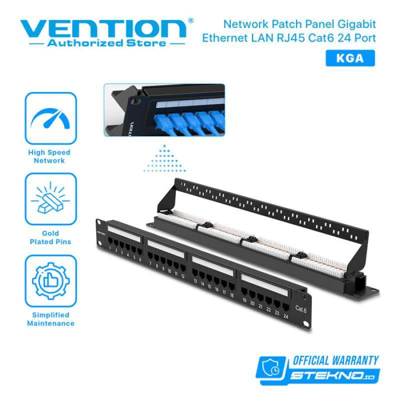 Jual Vention Network Patch Panel Gigabit Ethernet Lan Rj45 Wall ...