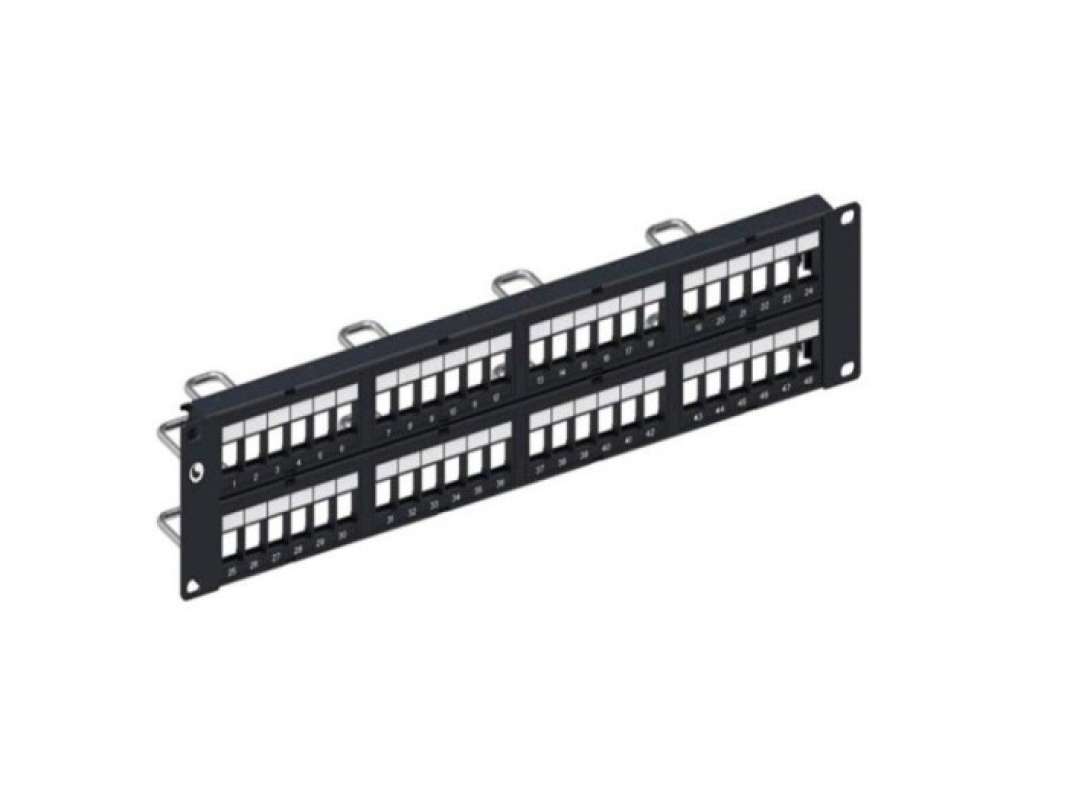 Jual Amp Commscope Discrete Blank Patch Panel+ Modular Jack 48 Port Di ...