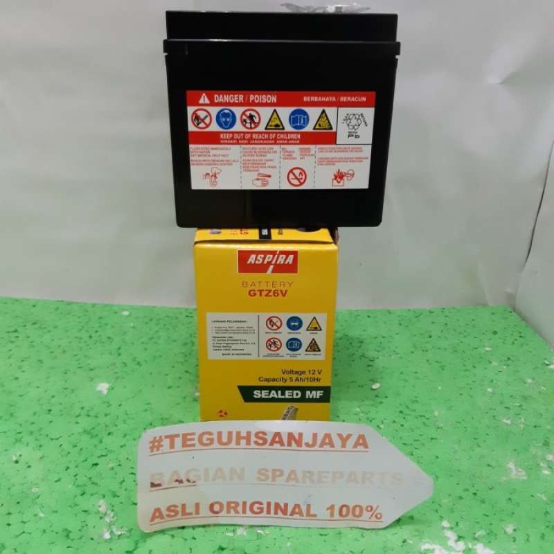 Promo Aki Accu Kering Gtz6v Satria Fu Cb150r Pcx Vario 125 150 Asli ...