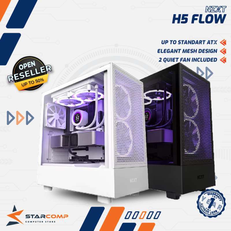 Jual Nzxt H5 Flow Compact Mid-tower Airflow Case H 5 - Putih Di Seller ... Jual Nzxt H5 Flow Compact Mid-tower Airflow Case H 5 - Putih Di Seller ...