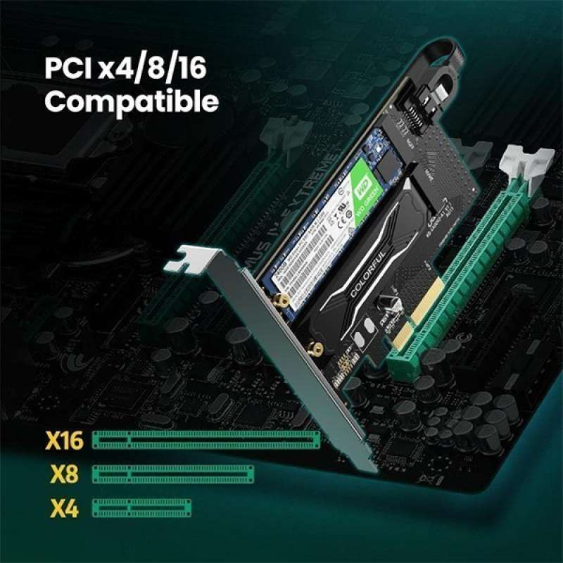 Jual Ugreen Pcie 4.0 Ke M2 Nvme Pci Express Adapter 64gbps Pci-e4/8/16 ...