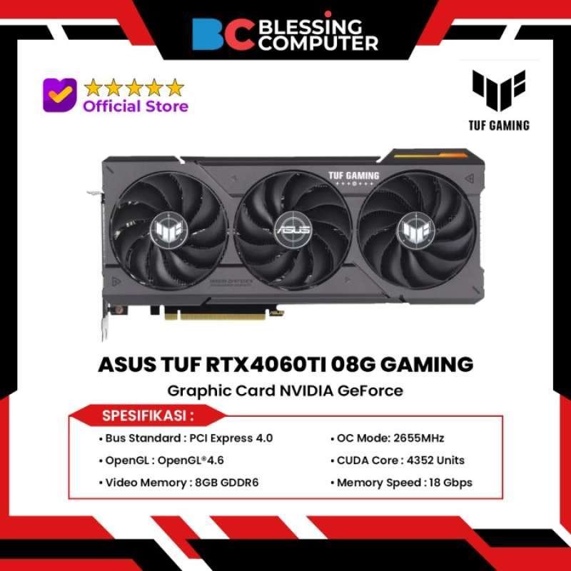 Jual Vga Asus Tuf Rtx4060ti 08g Gaming Oc 90yv0j50-m0na00 Di Seller ...