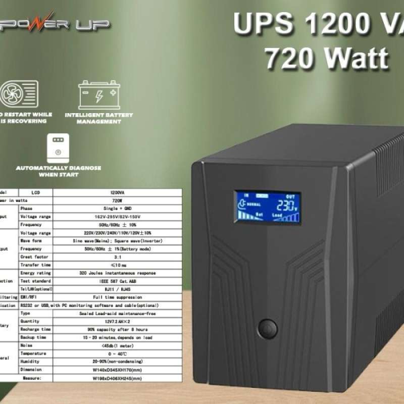 Jual Ups Powerup Power Up 1200va 1200 Lcd Display Di Seller Velvet ...