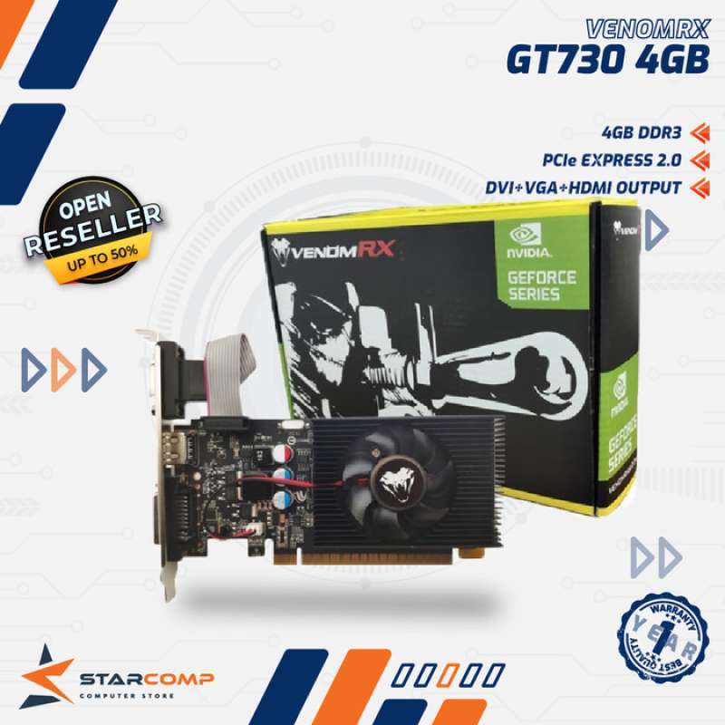 Jual Venomrx Nvidia Geforce Gt730 128 Bit Ddr3 Vga Gt 730 Venom Rx - 4gb Di Seller Velvet Store ...