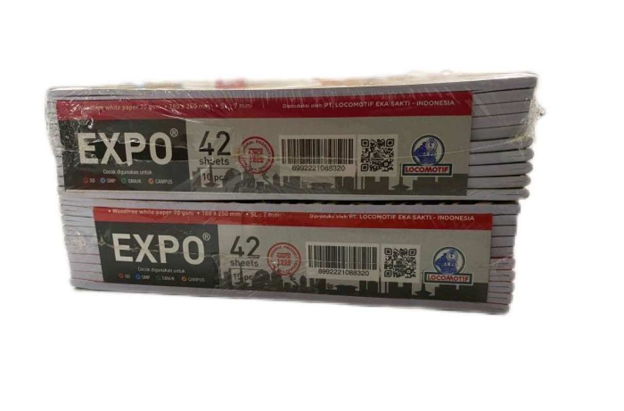 Jual Buku Tulis Boxy Expo Locomotif 42 Lembar (1 Pack Isi 10 Buku) Di ...