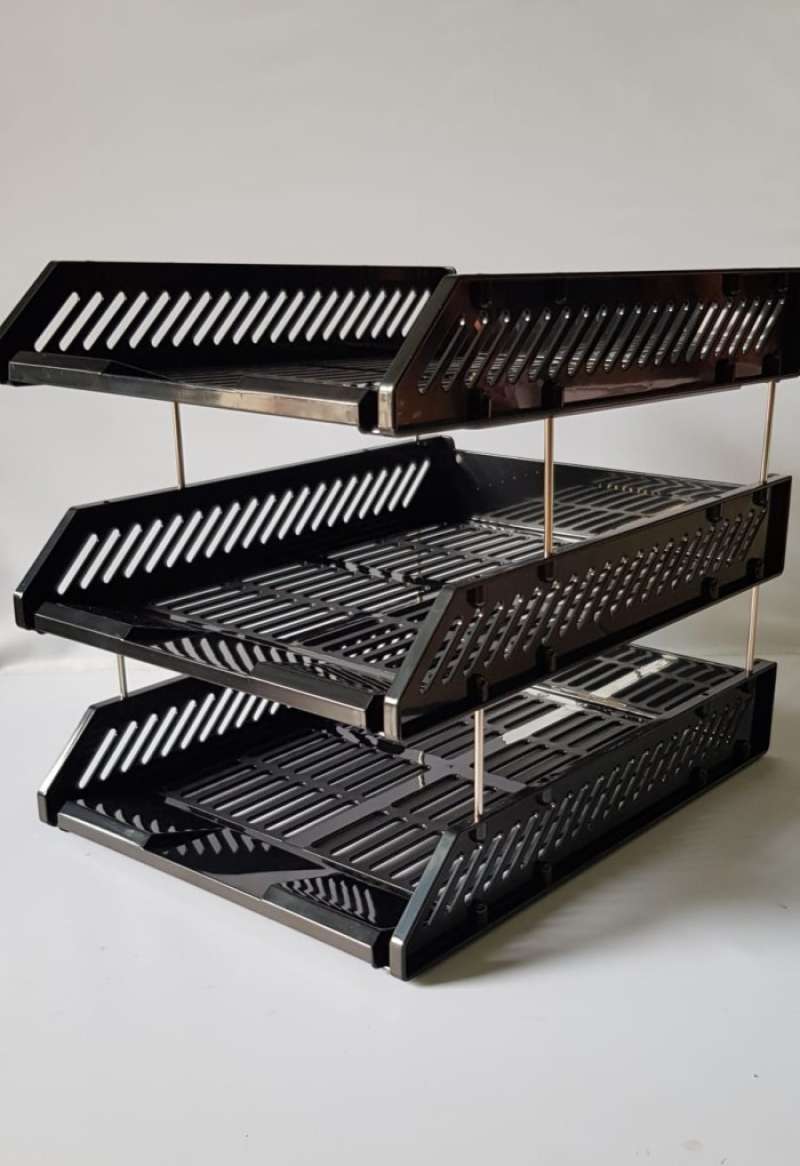 Jual Document Tray Plastik / Rak Dokumen Plastik / Paper Tray 3 Susun ...