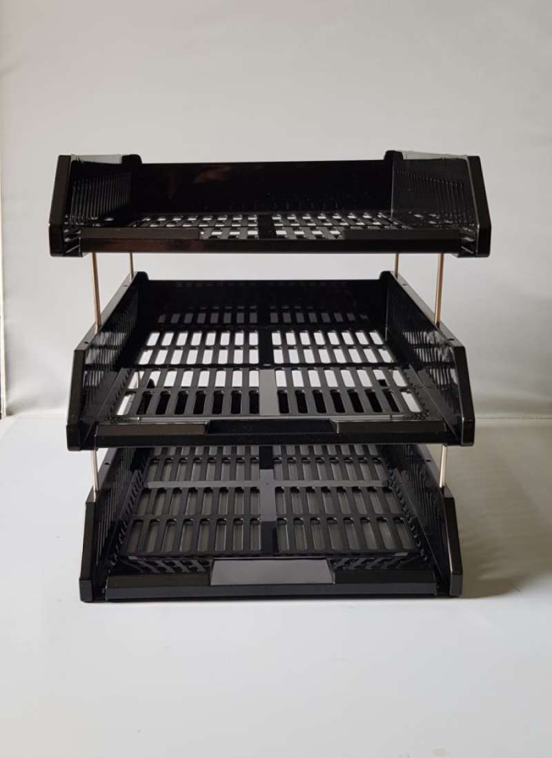 Jual Document Tray Plastik / Rak Dokumen Plastik / Paper Tray 3 Susun ...
