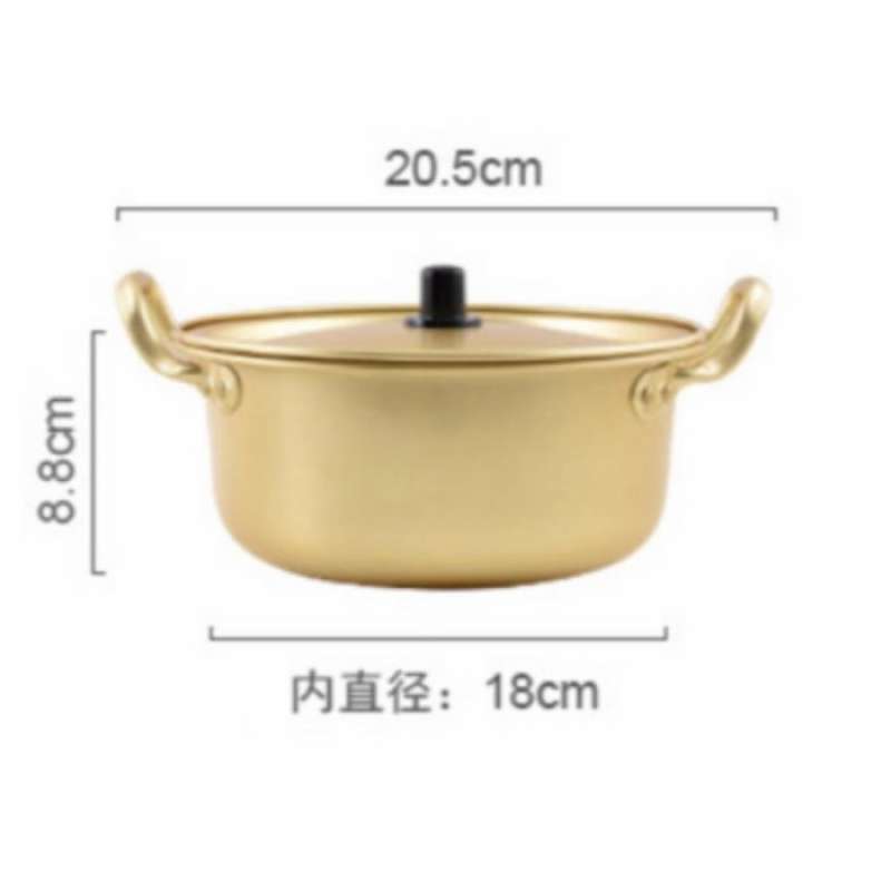 Promo Eltamart Panci 18cm Gold Korea Ramyeon Korean Pot Alumunium Ramen ...