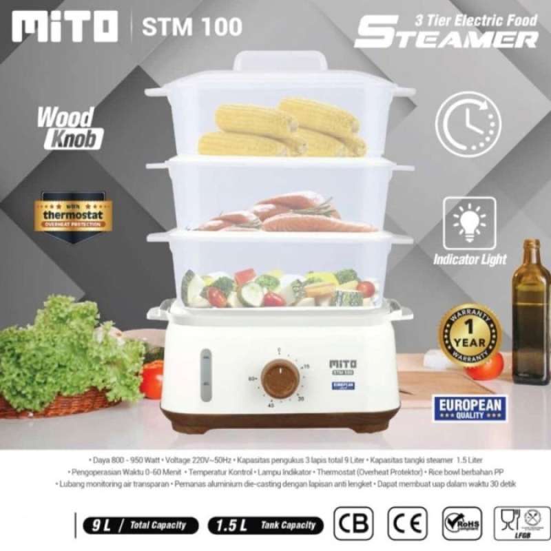 Promo Mito Electric Food Steamer Stm 100 Stm100 Stm-100 Pengukus ...