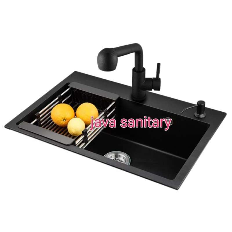 Promo Paket Lengkap Kitchen Sink Stainless 5040 Hitam Terbaik Diskon 5% ...
