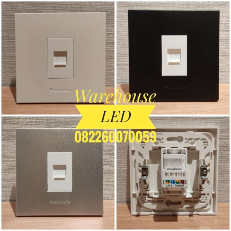 Promo Modul Data Lan Utp Rj45 Module Cat6 + Frame Panasonic Style ...