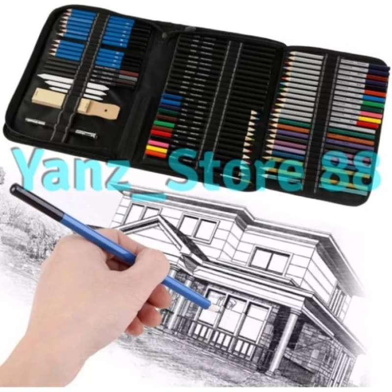 Jual Sketching Pencil Set 72 Pcs Pensil Gambar Sketsa Art Drawing Kit Tools Di Seller Tombstone ...