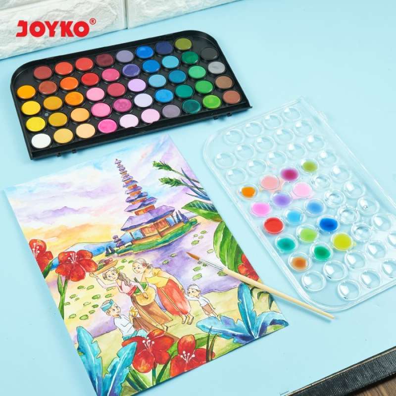 Jual Joyko Watercolour Set 48 Colours / Cat Air Joyko 48 Warna Set Wc-3 ...
