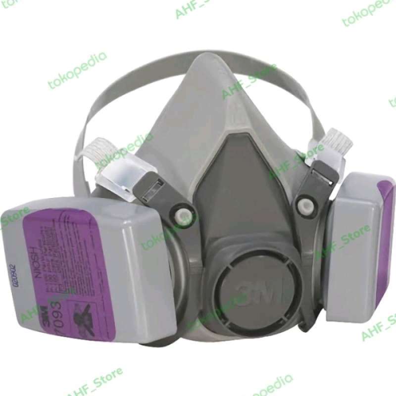 Promo Masker Respirator 3m 6200 + 7093 P100 Full Set Original Filter ...