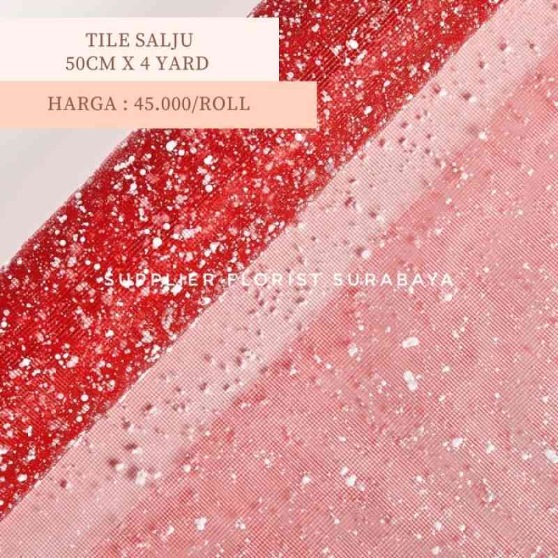 Jual [1 Roll 4 Yard] Tile Salju Wraping Wrapping Bunga Kain Korea Style ...