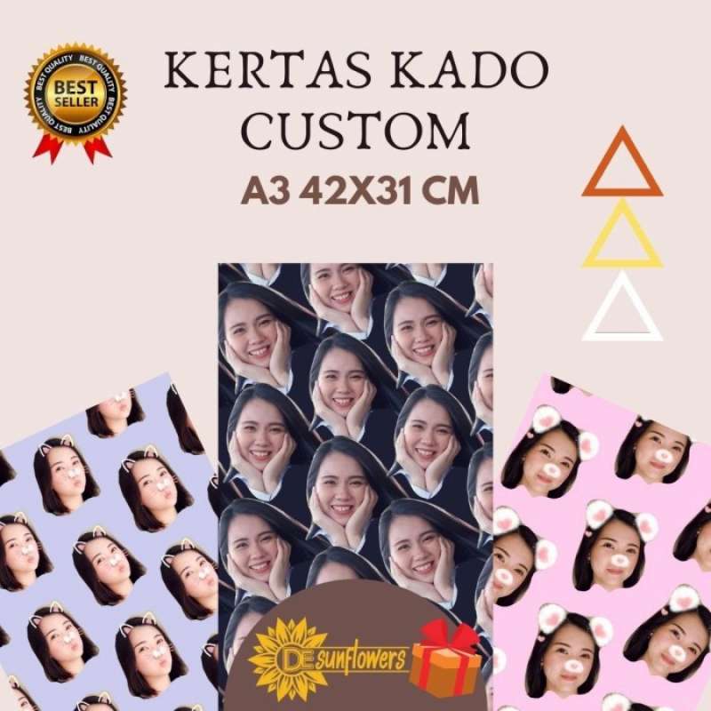 Jual Free Desain! Kertas Kado Custom Surabaya 1 Hari Jadi Di Seller ...