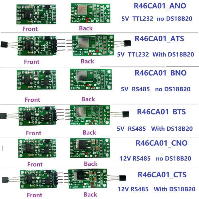 Jual Modbus Rtu Ds18b20 Rs485 Rs232 Ttl Com Uart Akuisisi Suhu Sensor