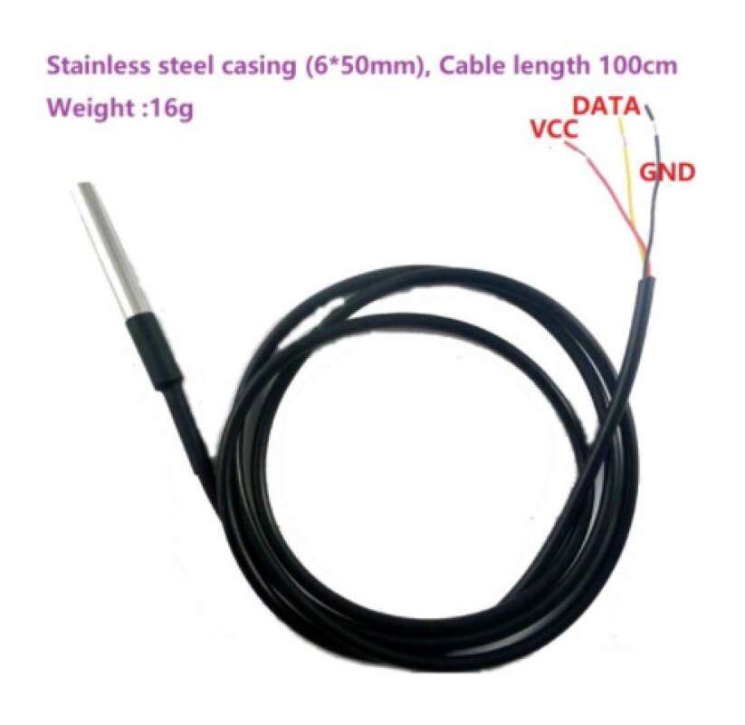 Jual Modbus Rtu Ds18b20 Rs485 Rs232 Ttl Com Uart Akuisisi Suhu Sensor