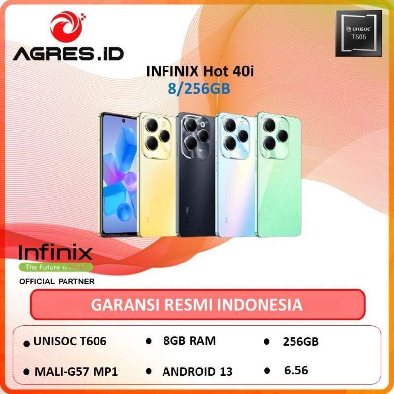 Promo Infinix Hot 40i 8/256 Gb Gransi Resmi Infinix - 8gb 256gb Gold ...