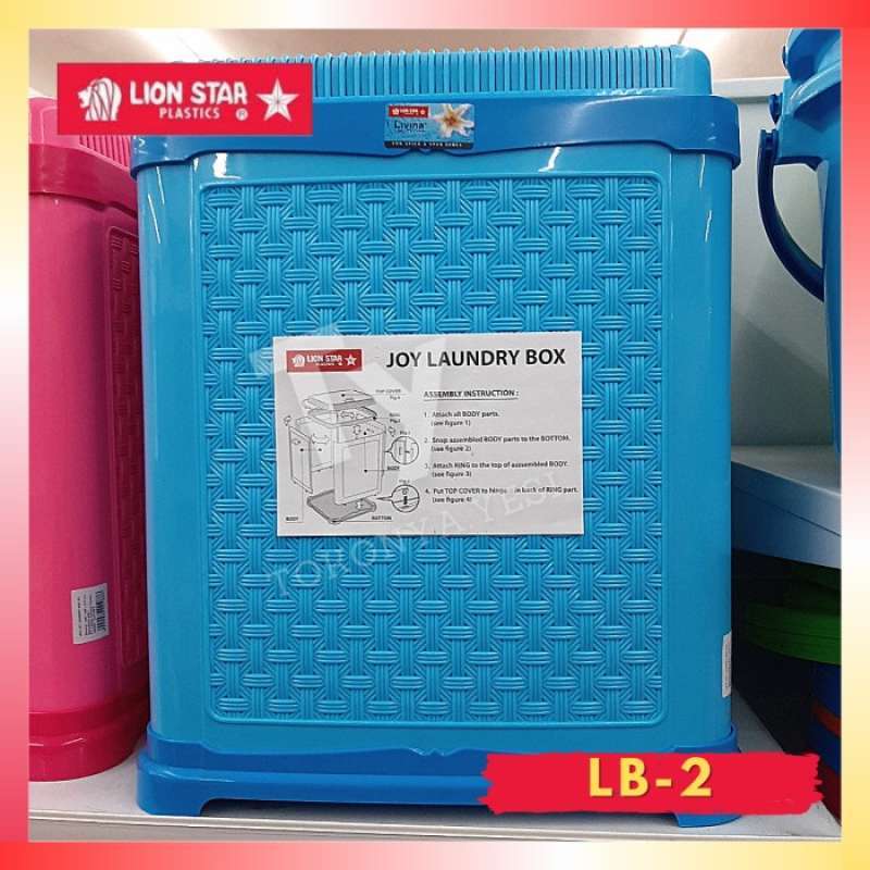 Promo Keranjang Laundry Plastik Baju Kotor Lion Star Joy Laundry Box ...