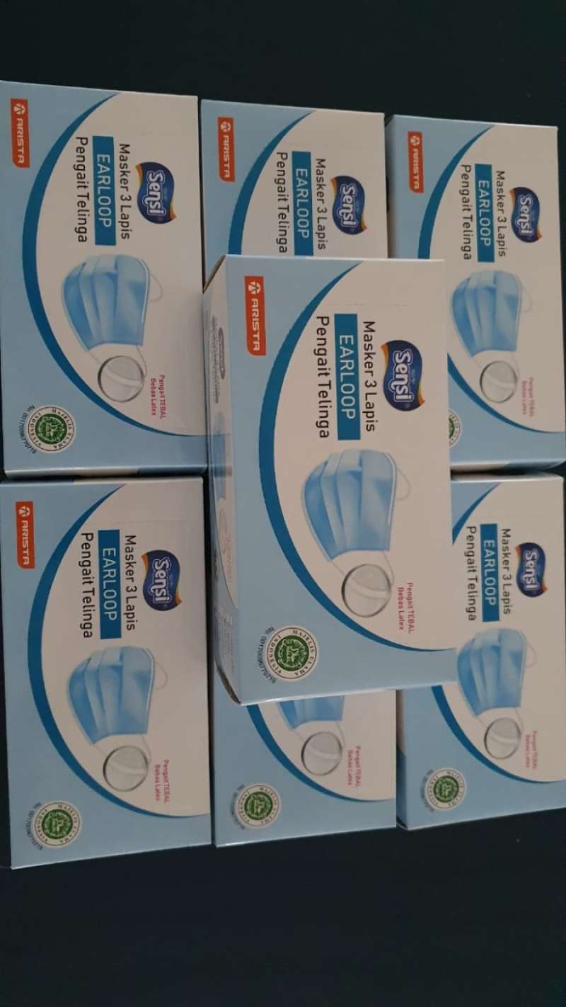 Promo Masker Sensi Earloop 3 Ply Diskon 33% Di Seller Lucky_vania ...