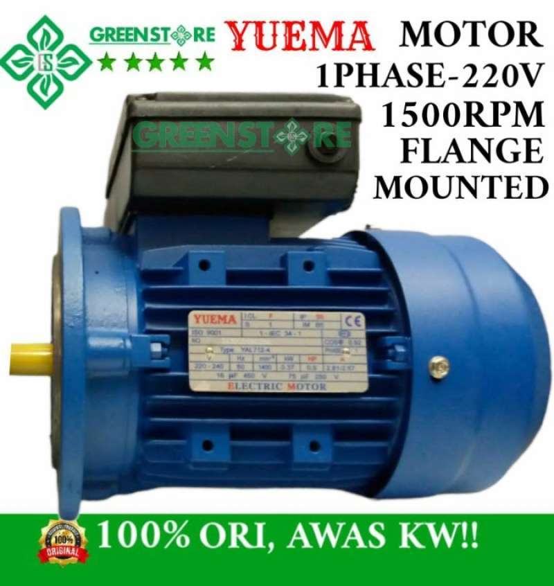 Promo Yuema Motor Yal Single Phase 1.5kw 2hp 1500rpm Flange Mounted ...