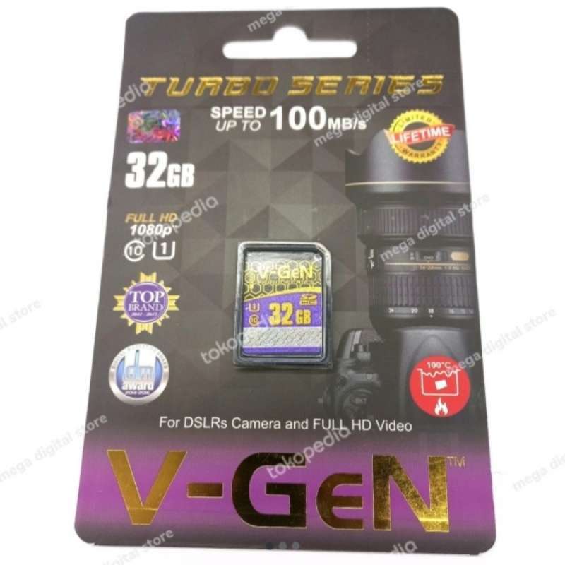 Jual Memori Sd Card V-gen 32gb Buat Kamera Sony,canon,nikon Fuji Film ...