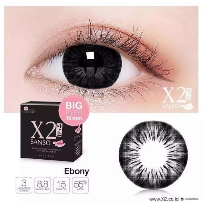 Promo Softlens X2 Sanso Black Series / X2 Sanso Color Balck /soflen X2 ...