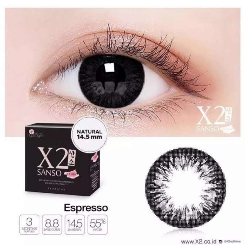 Promo Softlens X2 Sanso Black Series / X2 Sanso Color Balck /soflen X2 ...