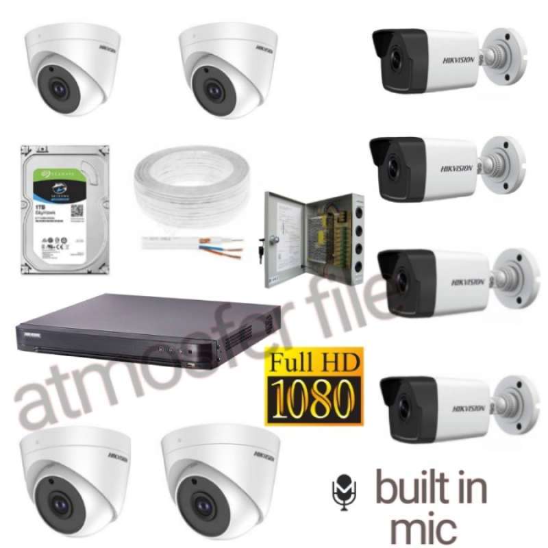 Promo Paket Cctv 8ch Full Hd 8bh Cctv 2mp Built In Audio Hdd 2tb Diskon ...
