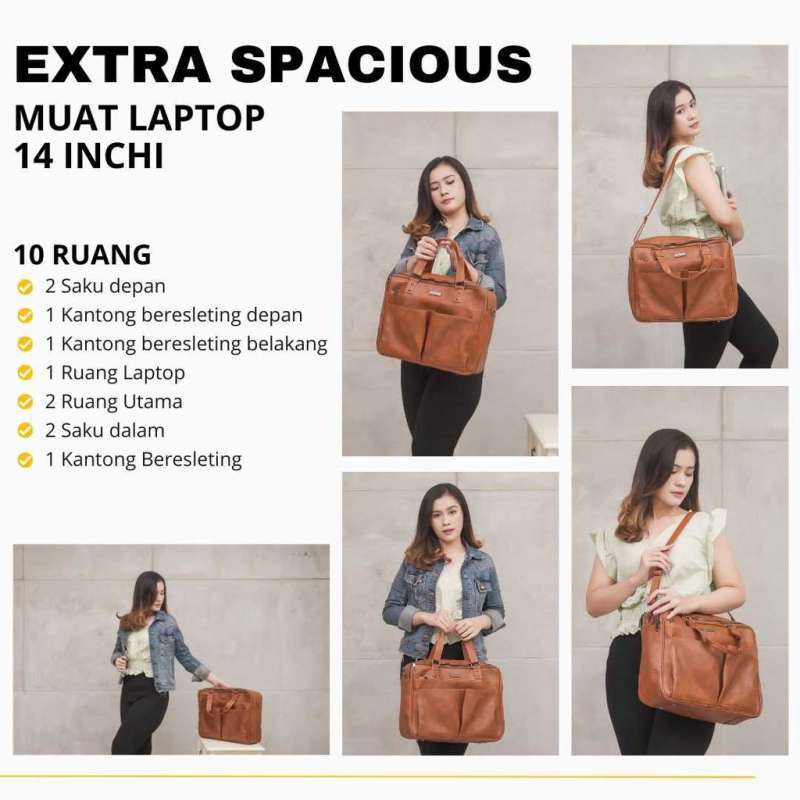 Promo Brikel Bag By . Tas Kerja, Tas Laptop Muat 14 Inch, Tas Kuliah ...