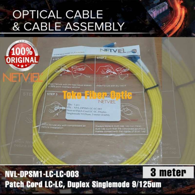 Promo Netviel Patch Cord Lc-lc, Duplex Singlemode 9/125um, 1 - 20 Meter ...