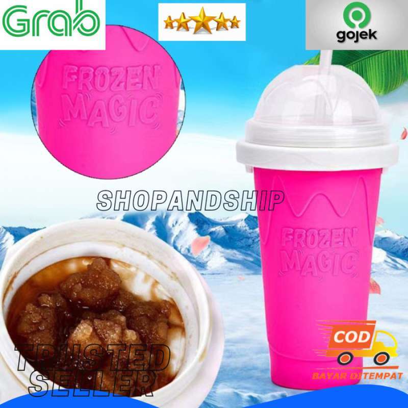 Promo Frozen Magic Cup Alat Pembuat Eskrim Slushy Cup Smooties Squeeze ...