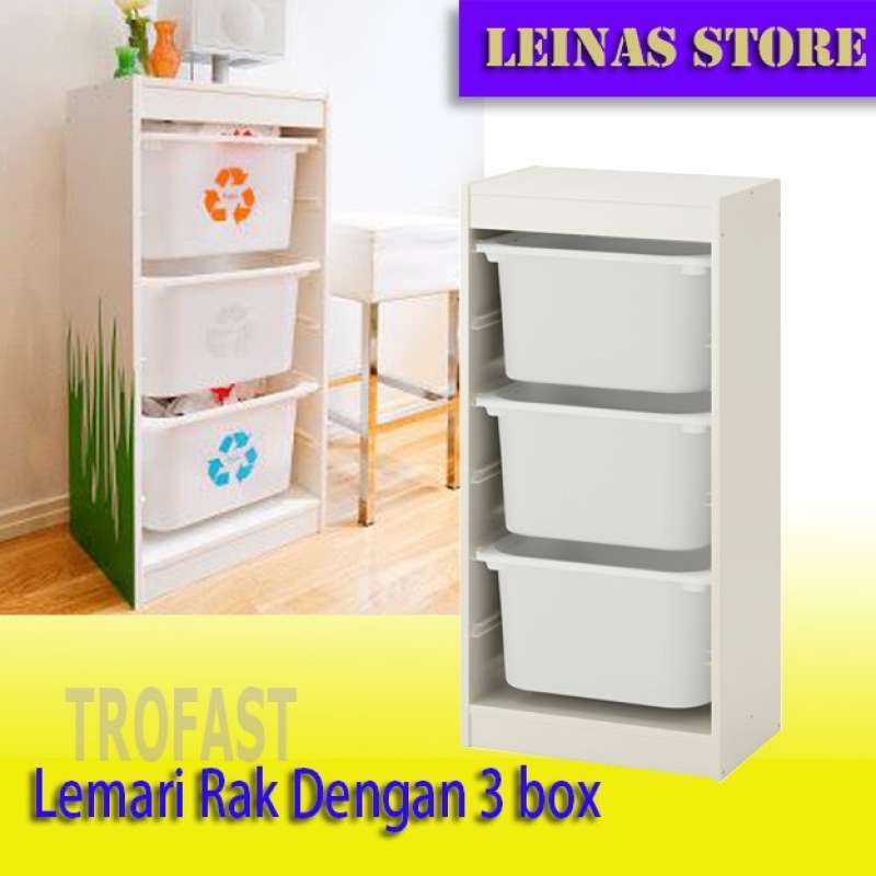 Promo Lemari Rak Dengan 3 Box Tarik / Lemari Penyimpana Dengan Box ...