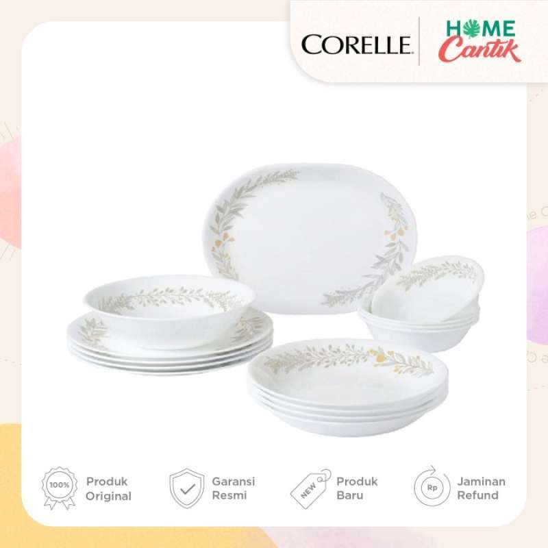 Promo Corelle Silver Crown Dinner Set 14 Pcs Diskon 23% Di Seller ...