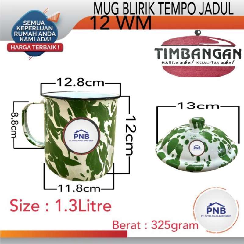 Promo Cangkir Mug Gelas Lurik Burik Blirik Enamel Seng Kaleng Jadul ...