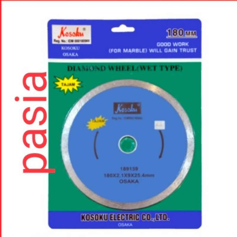 Promo Kosoku 8 Inch 200 Mm Wet Diamond Wheel Tajam Potong Granit Marmer ...