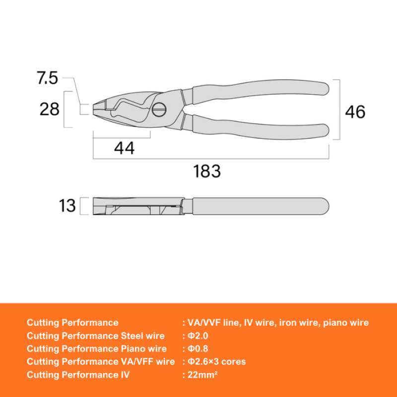Promo Tang Potong Kabel Fujiya 6050-175 Shear Cut Cable Pliers 7 Inci ...