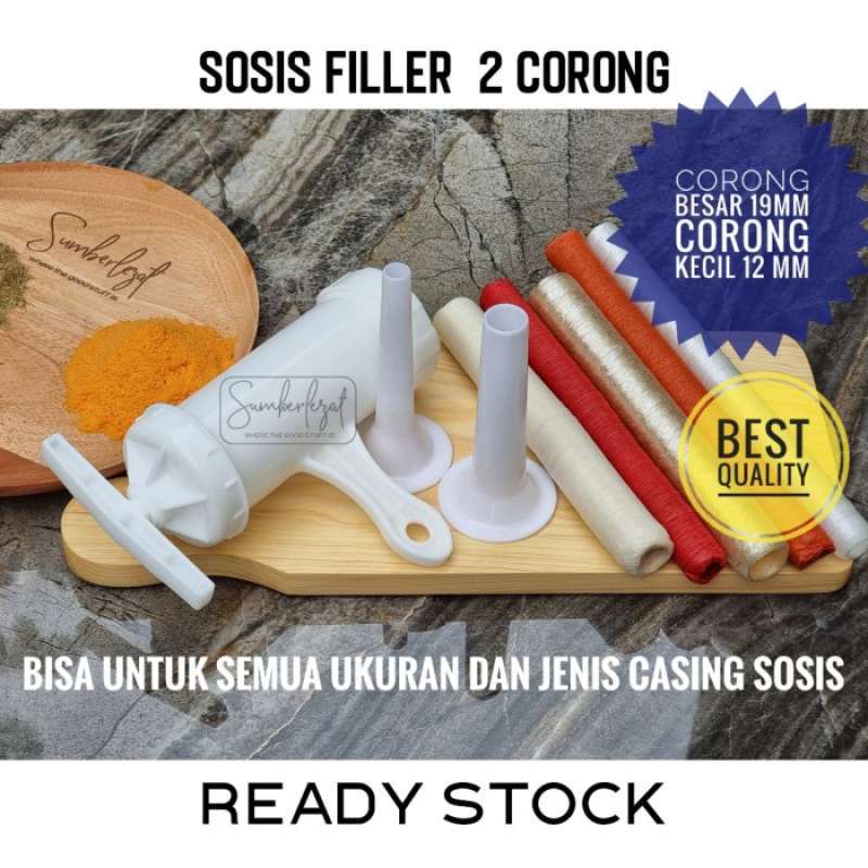 Jual Sosis Filler Plastik Manual 2 Corong / Alat Cetak Adonan Ke Casing ...