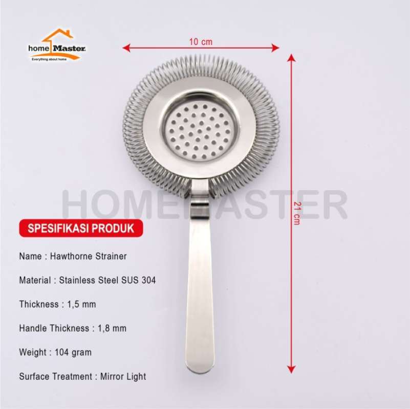 Jual Bar Strainer/saringan Minuman/cocktail/ Hawthorne Warna Sus304 - Ss304 Di Seller Reaver ...