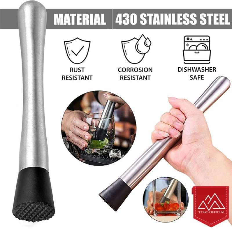 Jual Stainless Bar Muddler Cocktail Mb01 Tumbukan Penumbuk Buah Mojito ...