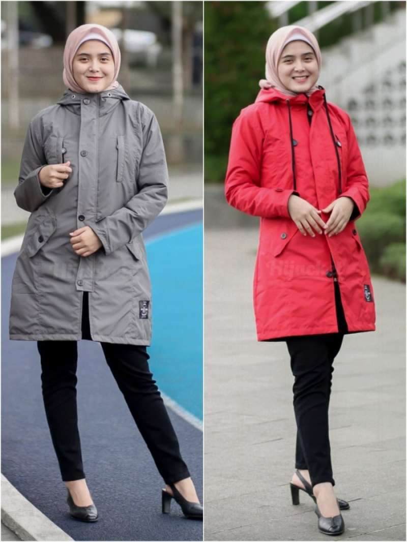 Jual Jaket Jacket Parka Wanita Cewek Hijaber Muslimah Hijacket Ori ...
