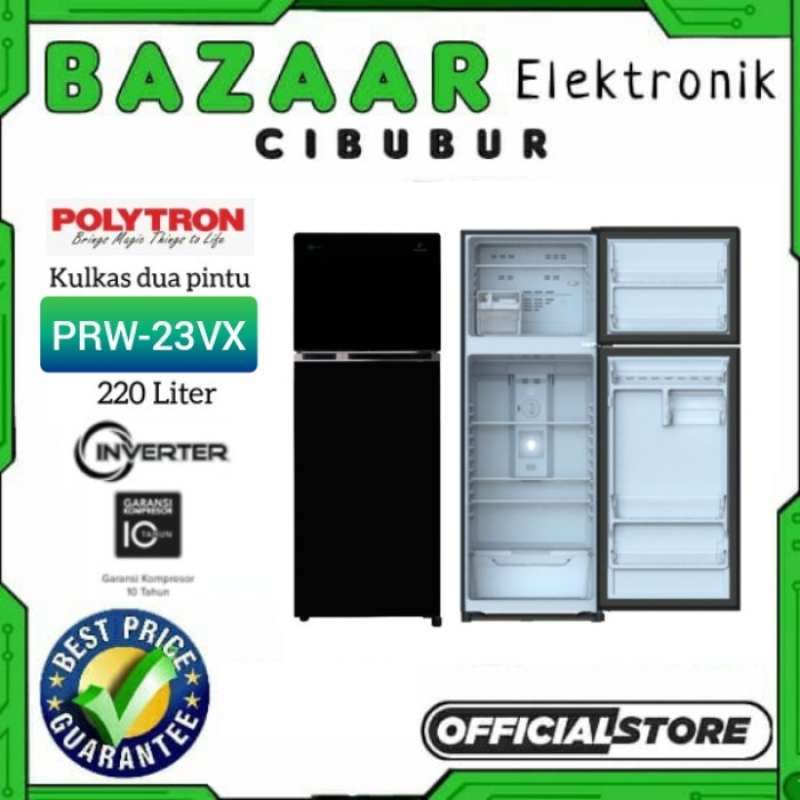 Promo Polytron Kulkas 2 Pintu 220l Inverter Prw 23vx Prw23vx Resmi ...