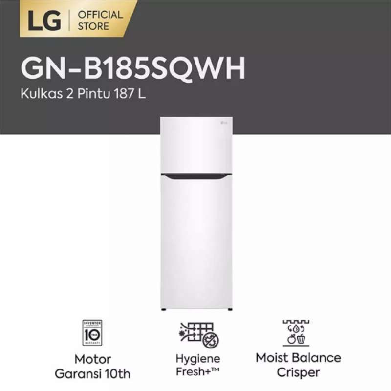 Promo Lg Kulkas 2 Pintu Gn-b185sqwh Garansi Resmi Diskon 23% Di Seller ...