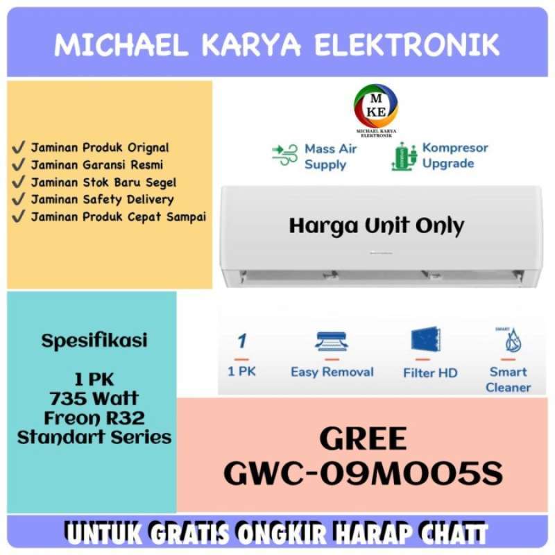 Promo Ac Gree Gwc-09moo5s 1 Pk Split Ac Gree Standart 1pk Gwc09moo5 R32 ...